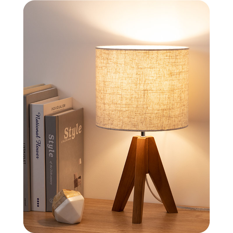 Wade Logan® Brabazon Solid Wood Tripod Lamp & Reviews | Wayfair