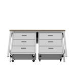 Homak 59'' W Manufactured Wood Top Height-Adjustable Workbench with ...