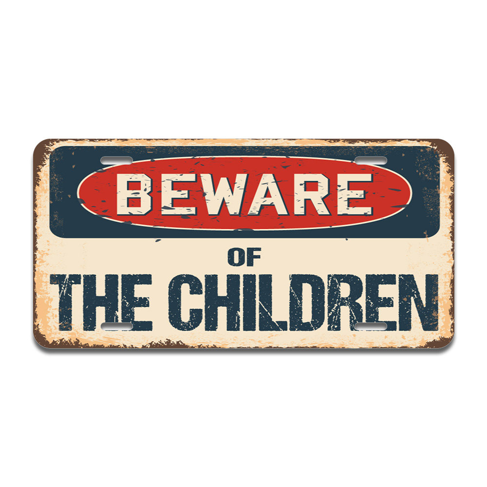 SignMission Beware of The Children Aluminum Plate Frame | Wayfair