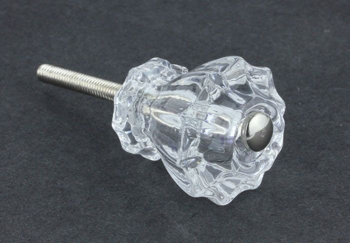 D. Lawless Hardware (5 Pack) 1-1/4 inch Decagon Fluted Knob Clear | Wayfair