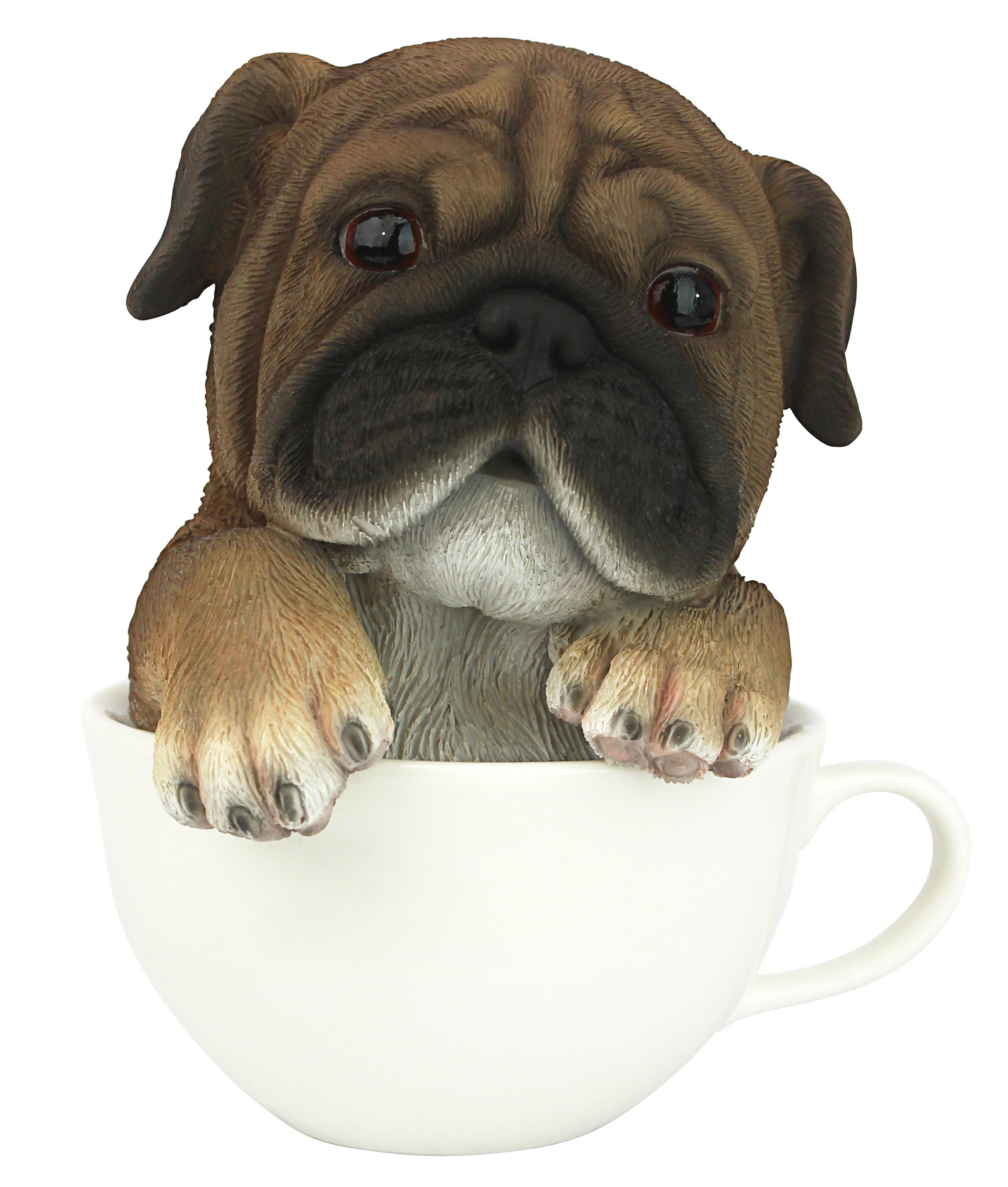 Design Toscano Puppuccino Pug Puppy Figurine & Reviews | Wayfair