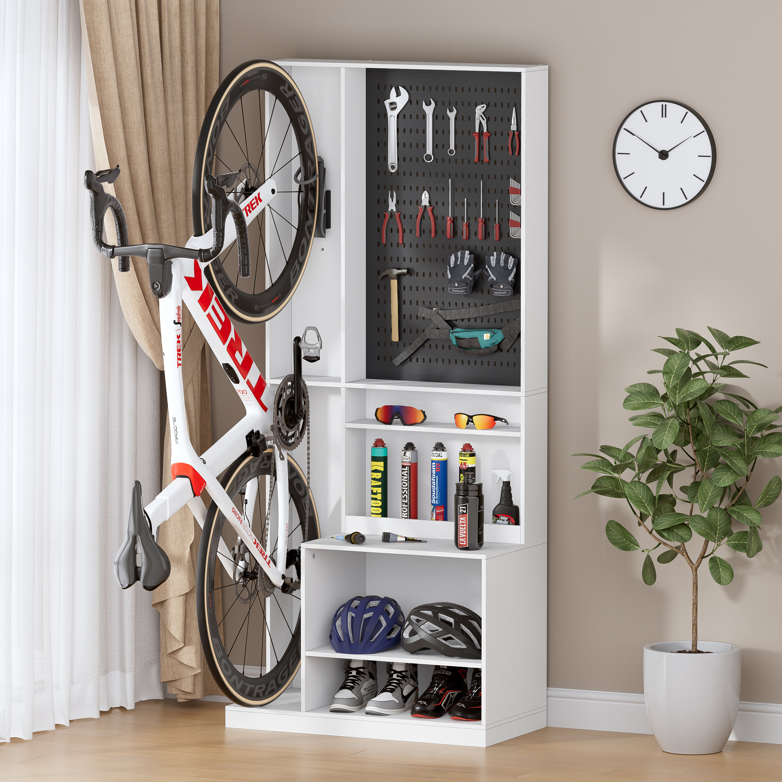 WFX Utility™ Bike Storage Rack Cabinet, Freestanding Bicycle Storage ...