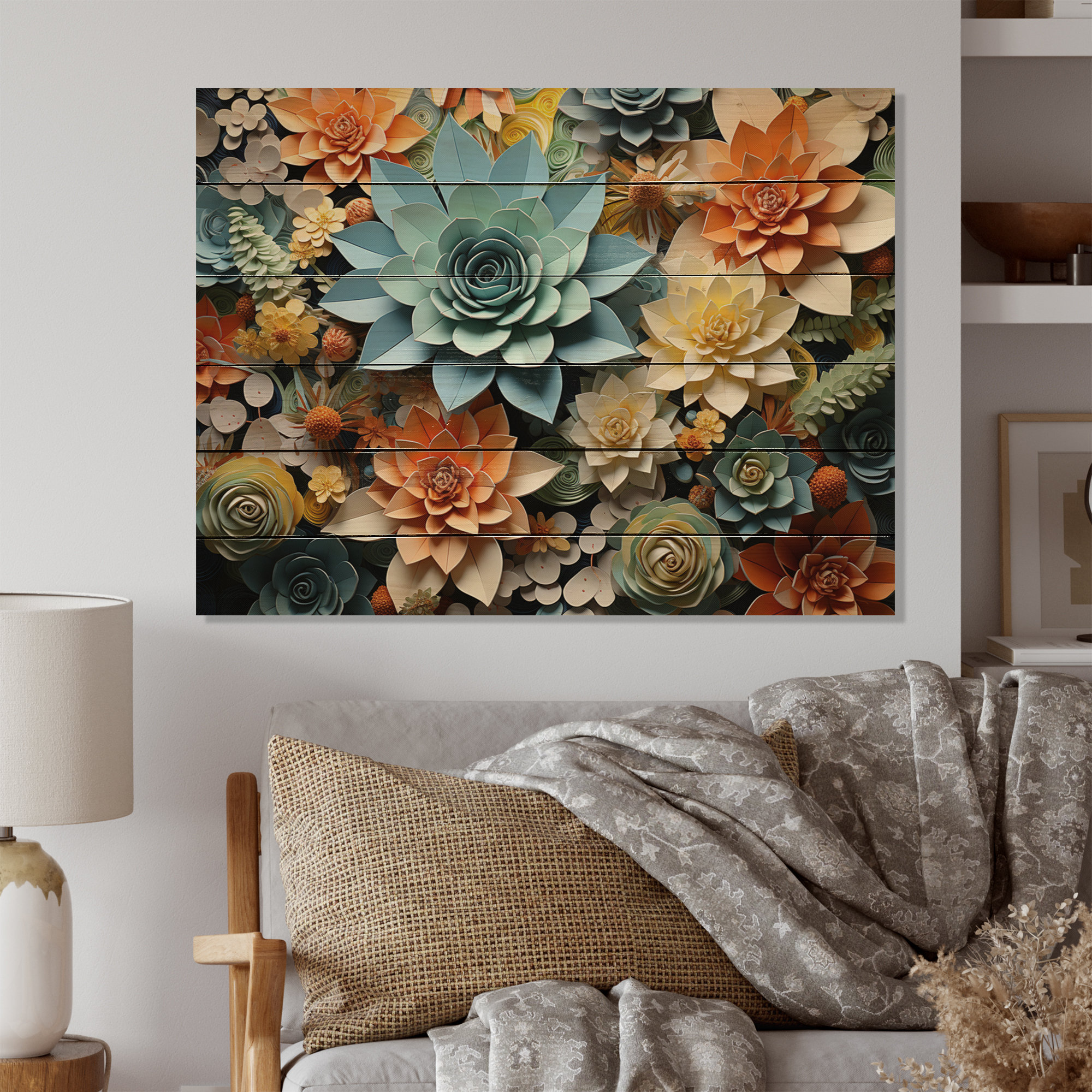 Red Barrel Studio® Green Succulents Flowers Serene Succulents III On ...
