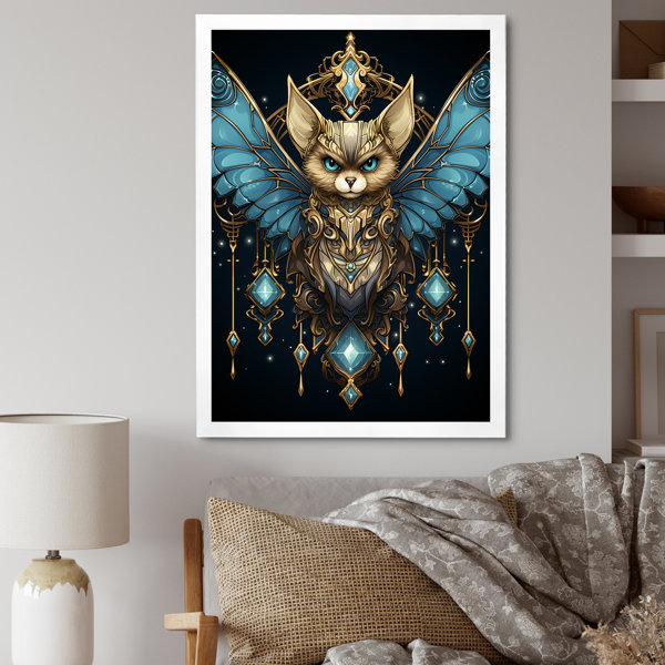 Winston Porter Cubist Night Sky Bat - Animal Bat Wall Art | Wayfair