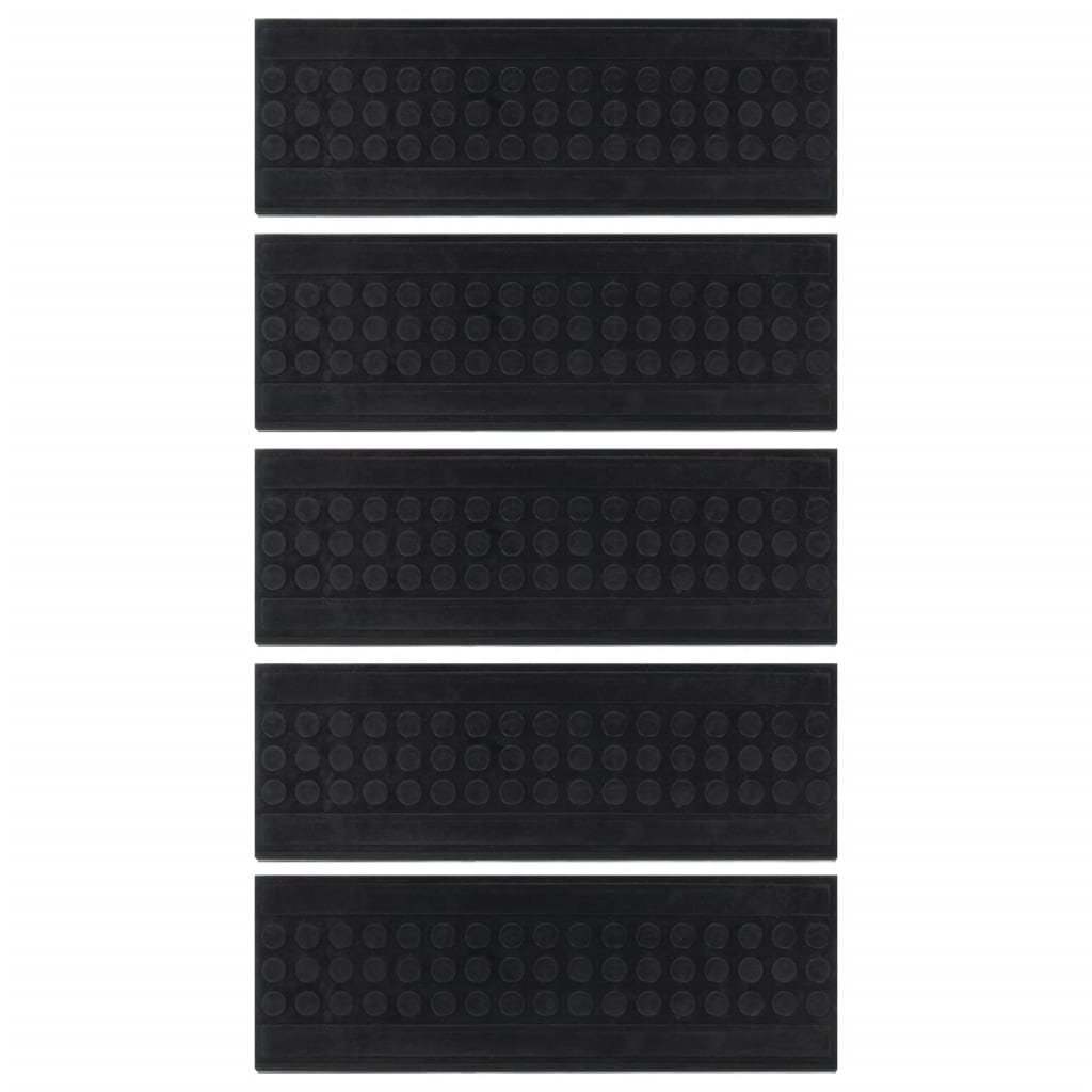 vidaXL Stair Tread Black Rubber 9.8 x 29.5 in Stair Tread Rectangular ...