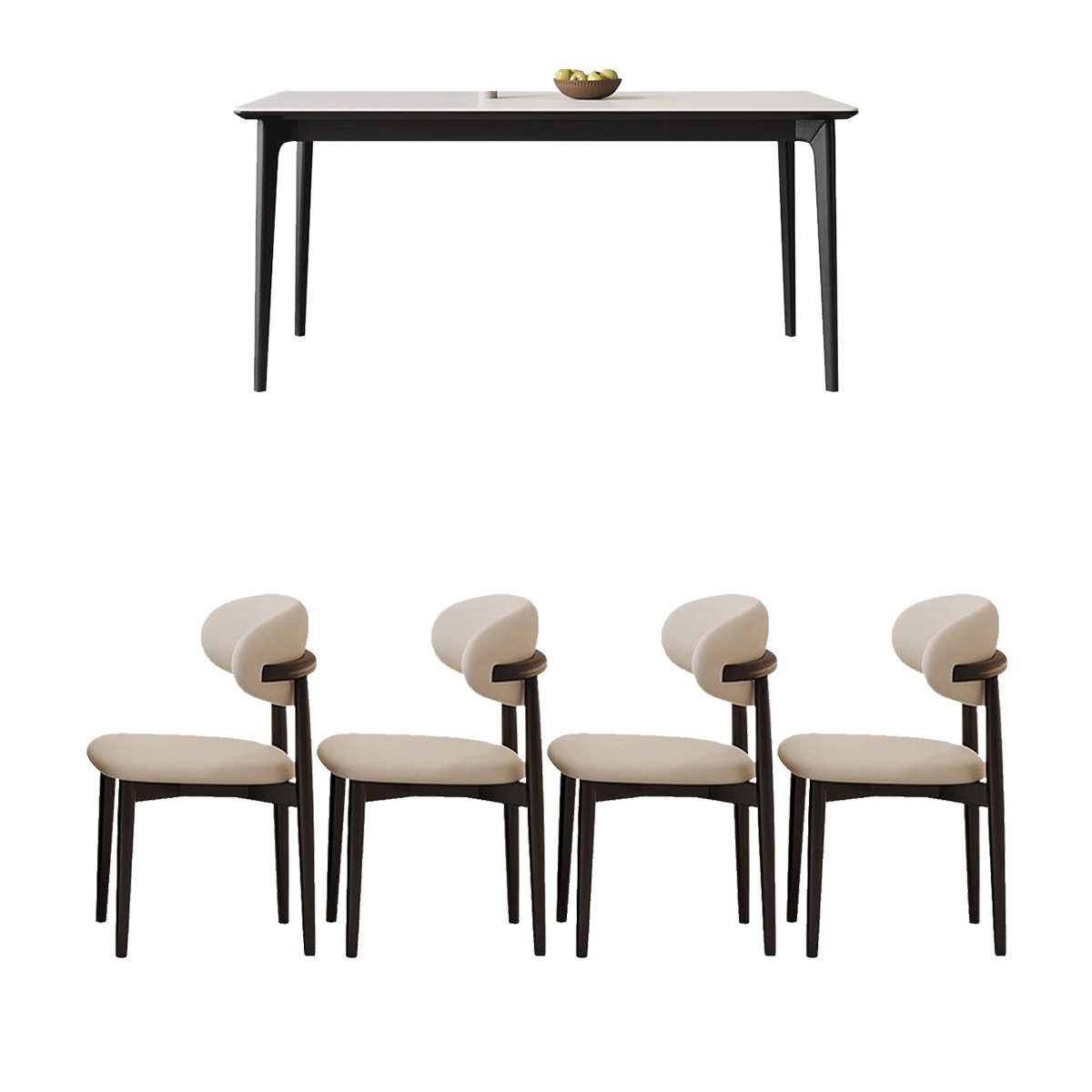 MRzenghong Solid wood rock table black household | Wayfair
