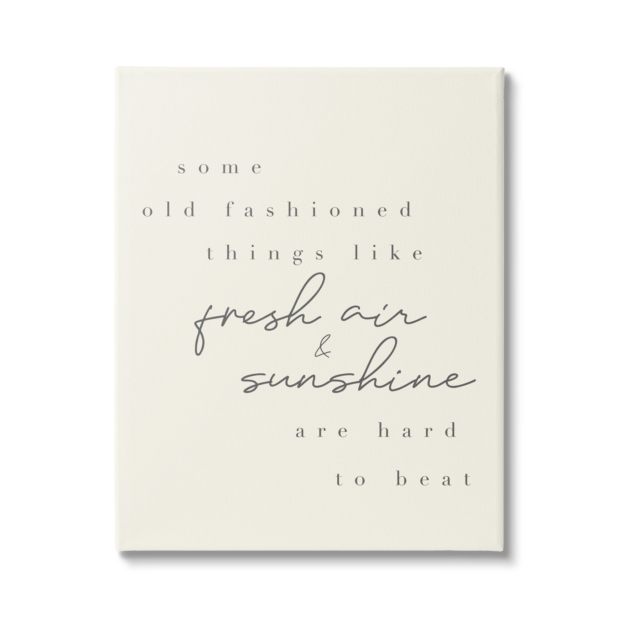 Stupell Industries Fresh Air and Sunshine Comforting Cursive by Daphne ...