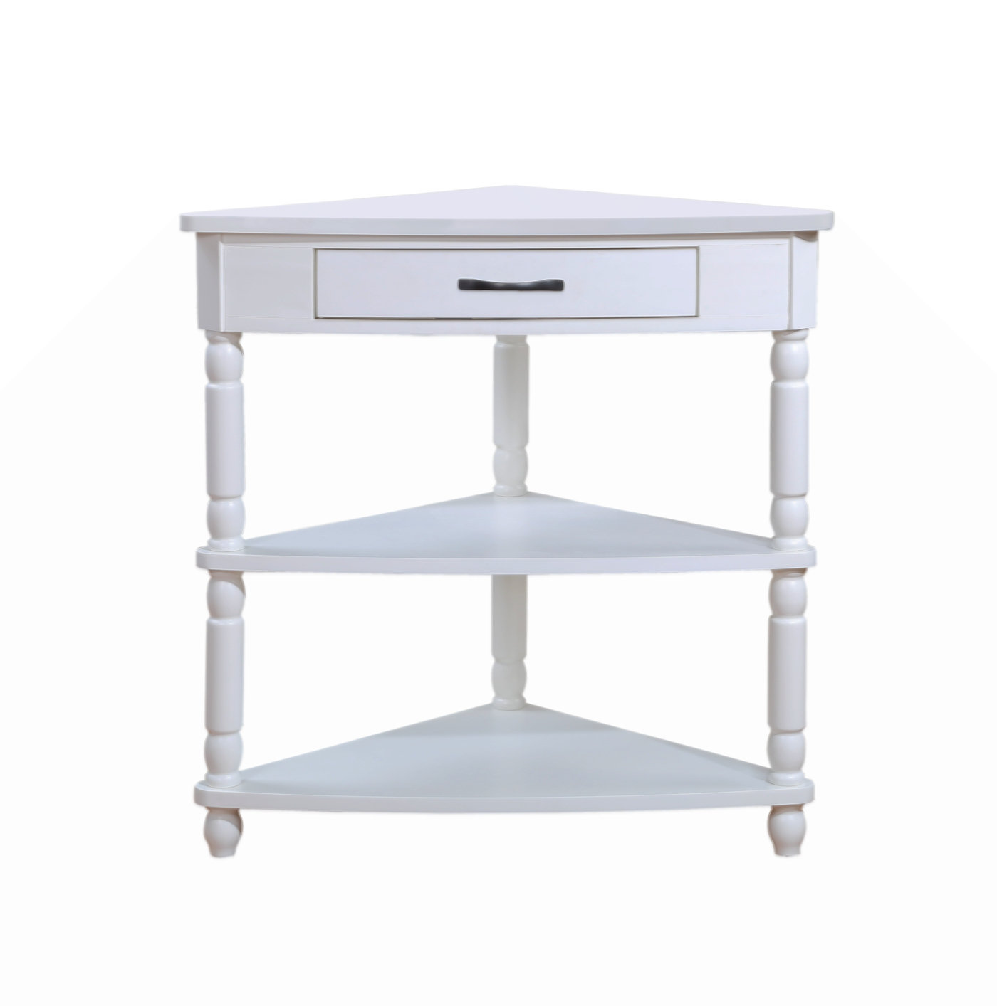 WANDINGT 33.8'' Small Triangle Corner Table, Wood Corner Side Table For ...