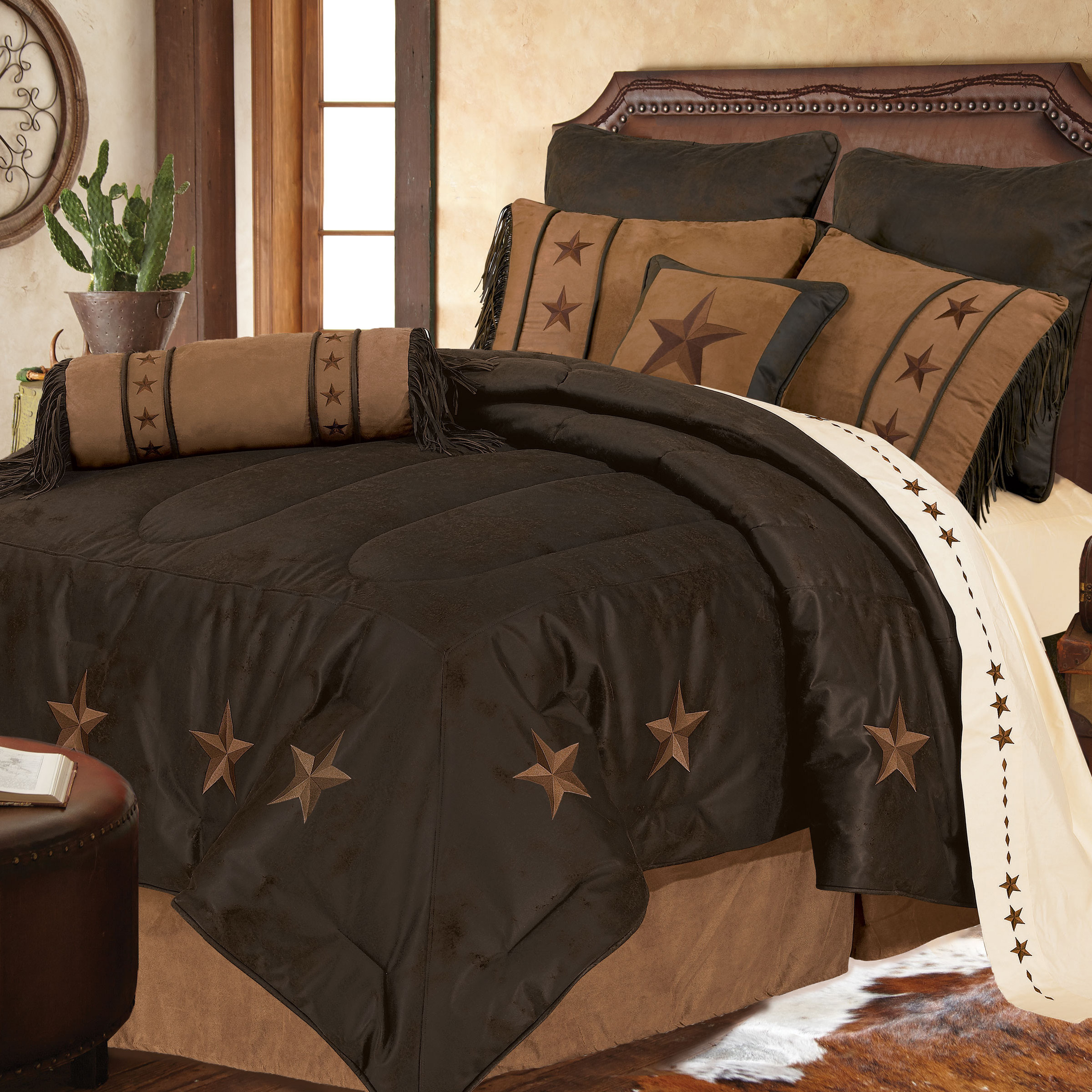 Paseo Road by HiEnd Accents Laredo Faux Leather Emnbroidered Star ...