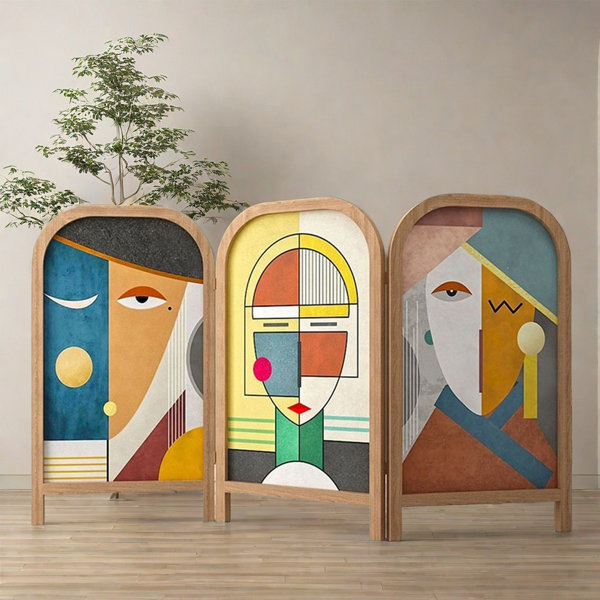 Sleek Surface Designs Minimalist Solid Wood Abstract Art Screen | Wayfair