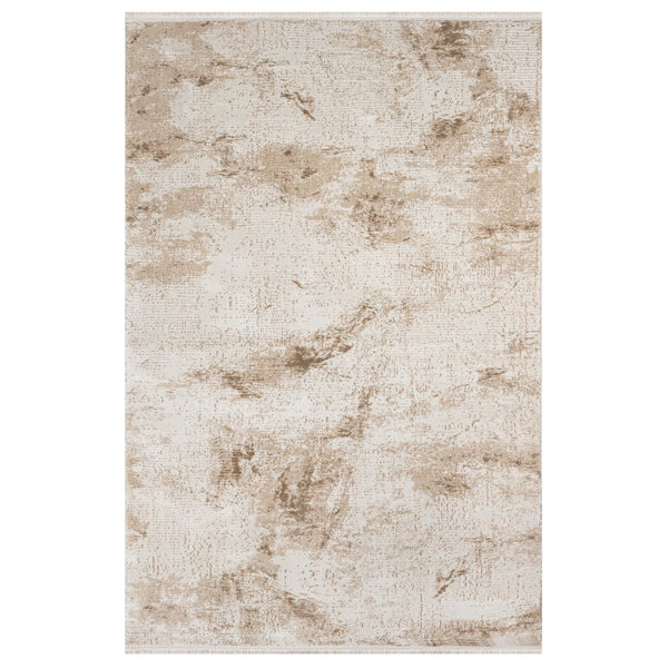 Williston Forge Azim Brown Abstract Polyester Machine Made Area Rug ...