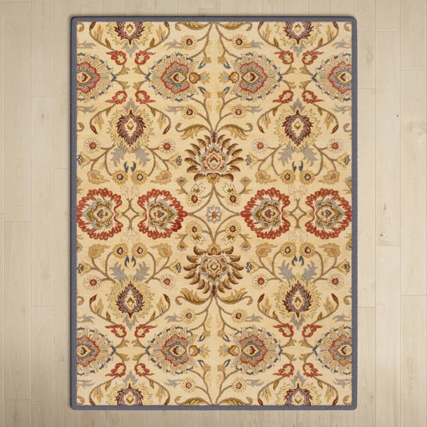 Birch Lane™ Arden Handmade Wool Dark Brown/Garnet Rug & Reviews | Wayfair