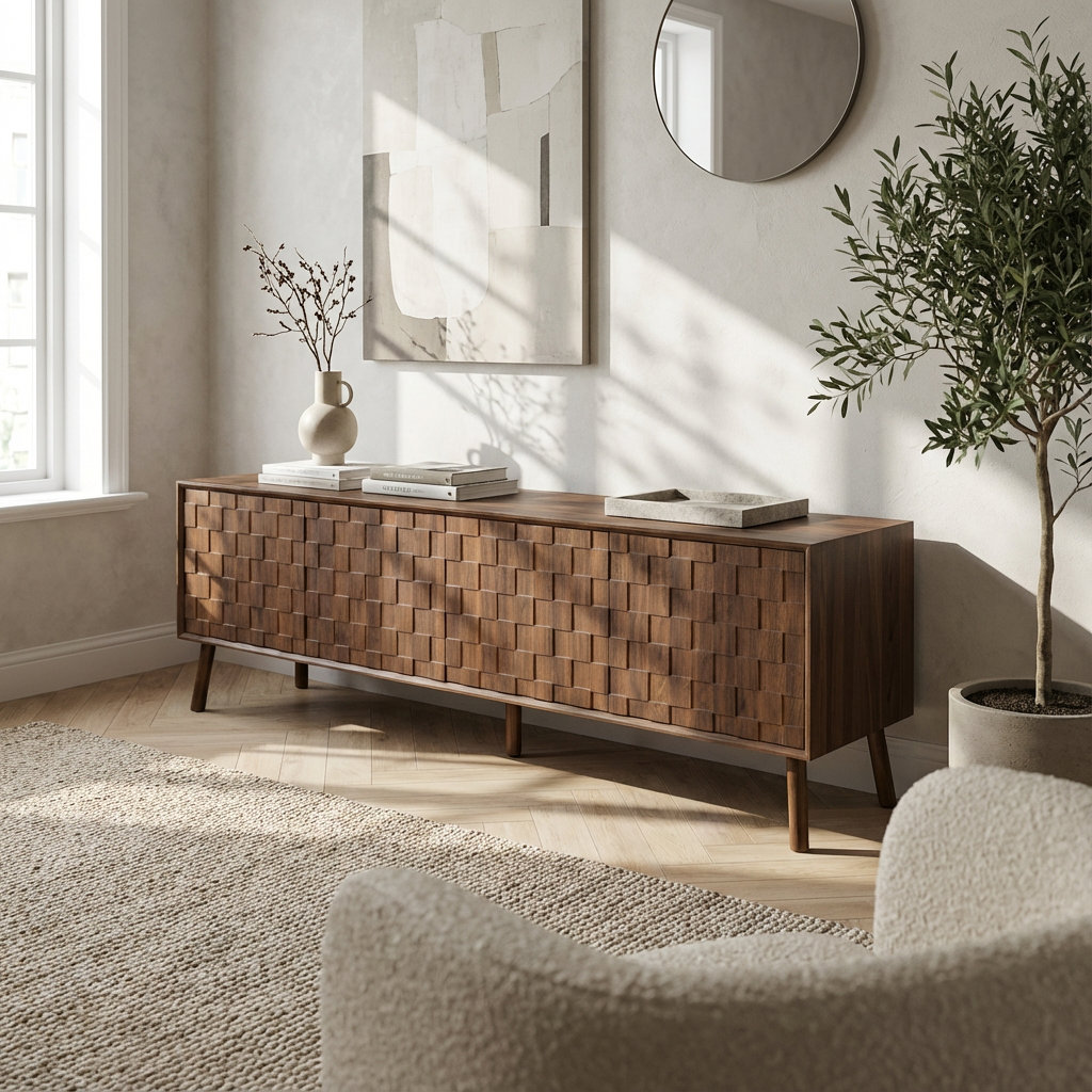 Latitude Run® 70-Inch Contemporary Entertainment Center Console Table ...