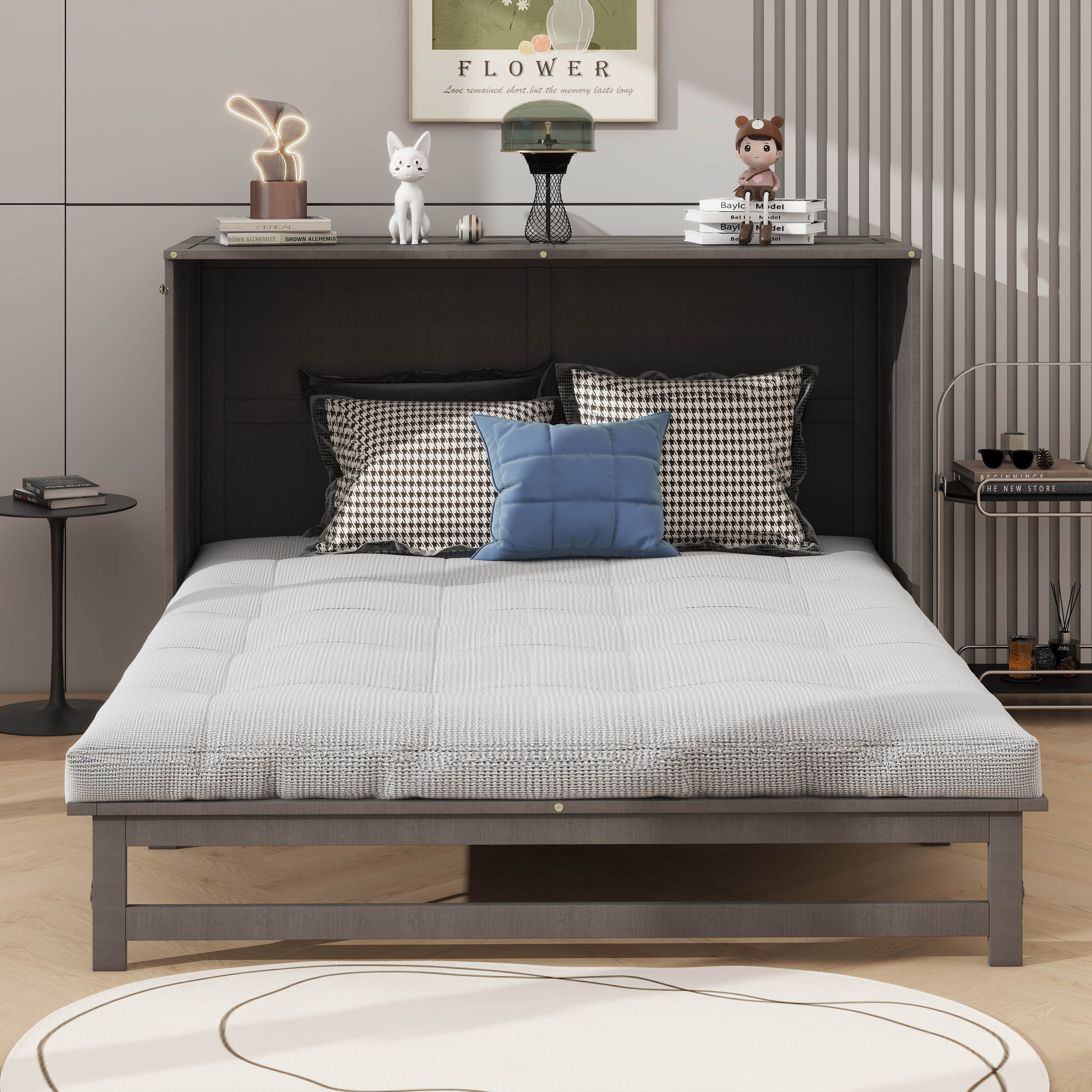 Red Barrel Studio Elegant Queen-Sized Murphy Bed With Integrated ...