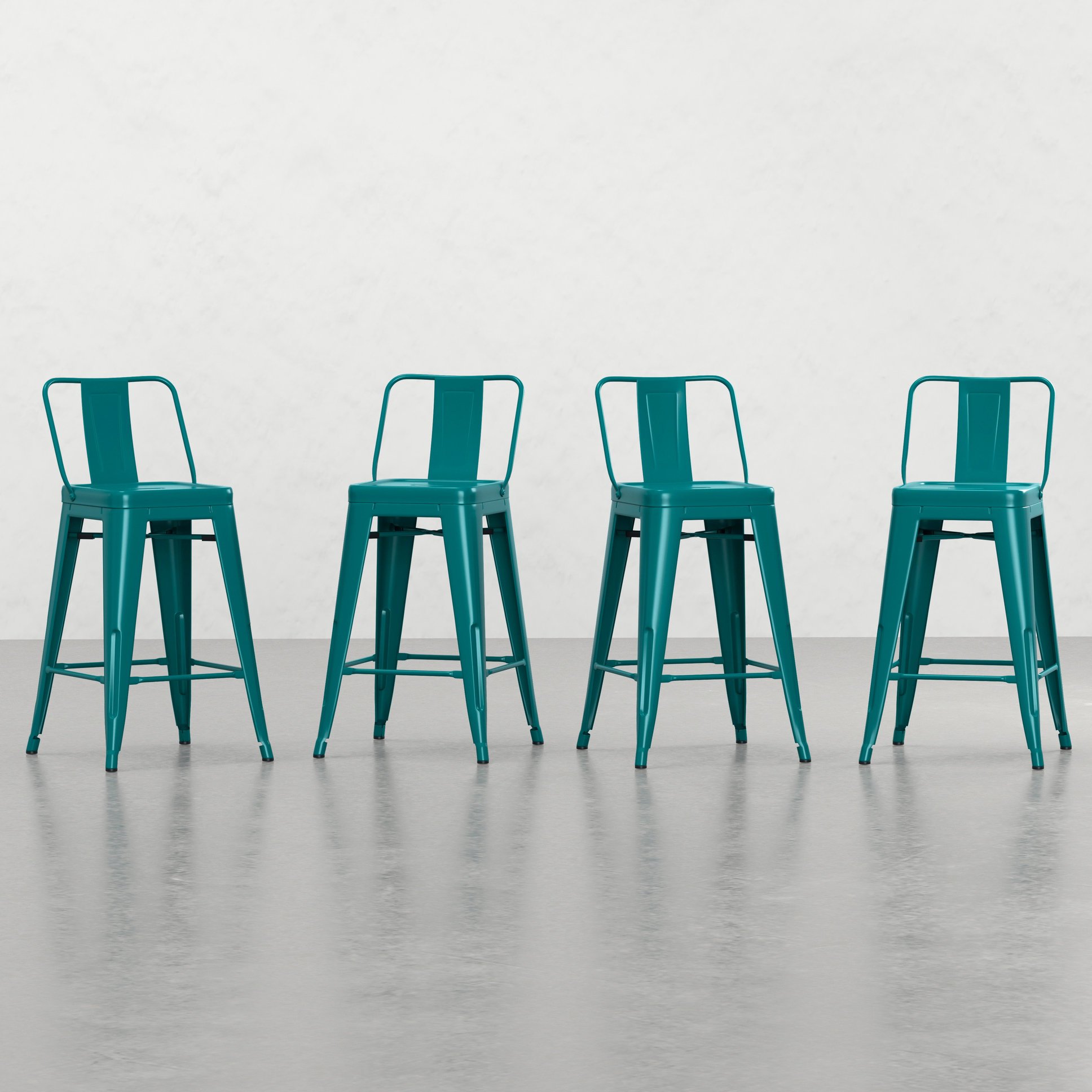 Trent Austin Design® 24 Inch Metal Counter Stools - Industrial Theme ...