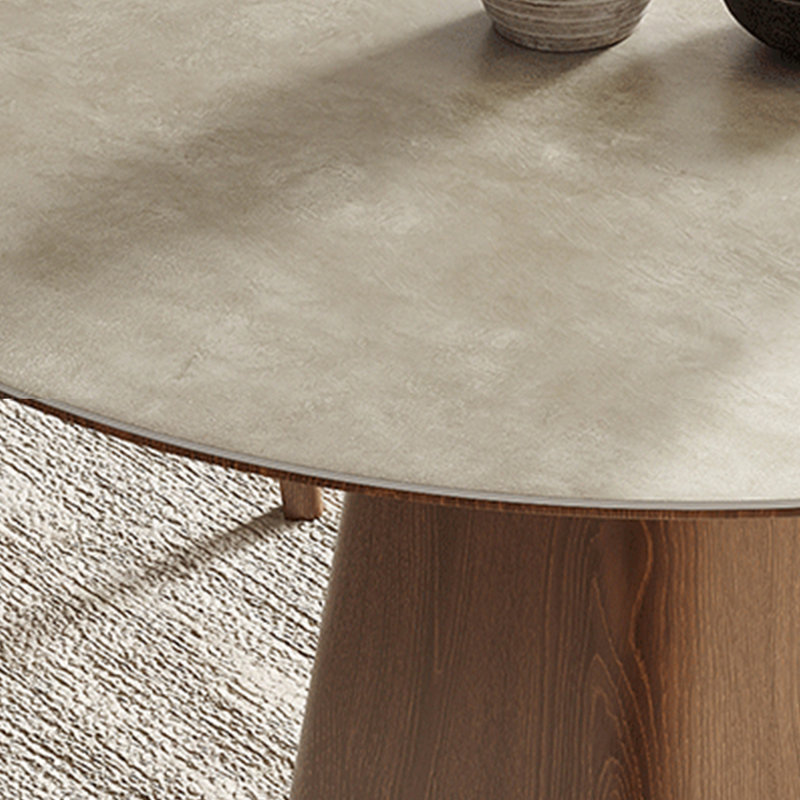 Beicang Home Solid wood dining table round household rock slab | Wayfair