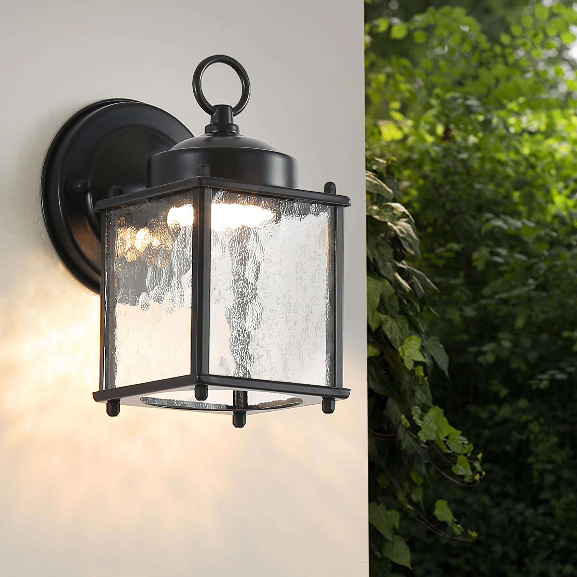 Breakwater Bay Outdoor Wall Sconce Lights with Clear Glass, Outside ...