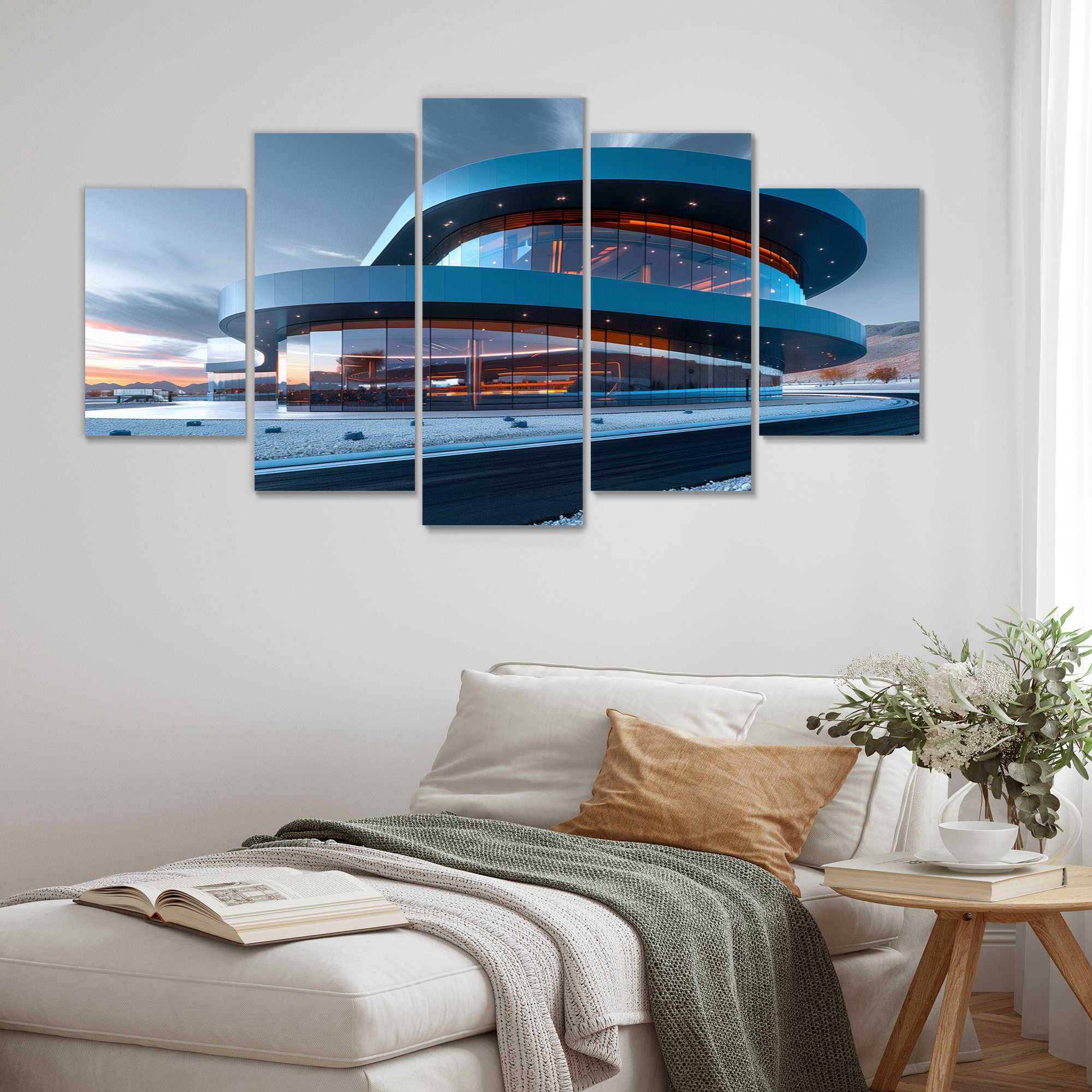 Latitude Run® Blue Orange Racing Track Dreams - Casinos / Race Tracks ...