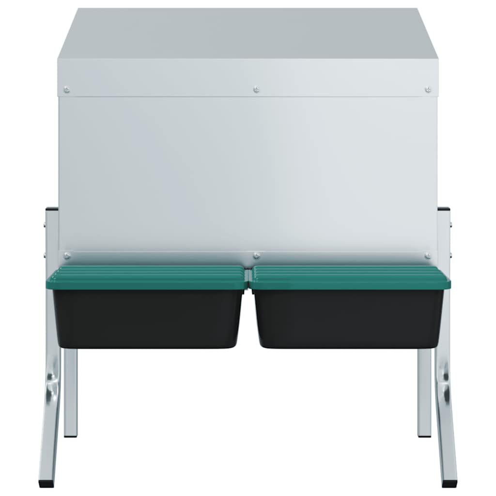 Archie & Oscar Chicken Nesting Box 2 Compartments With Legs Galvanised ...