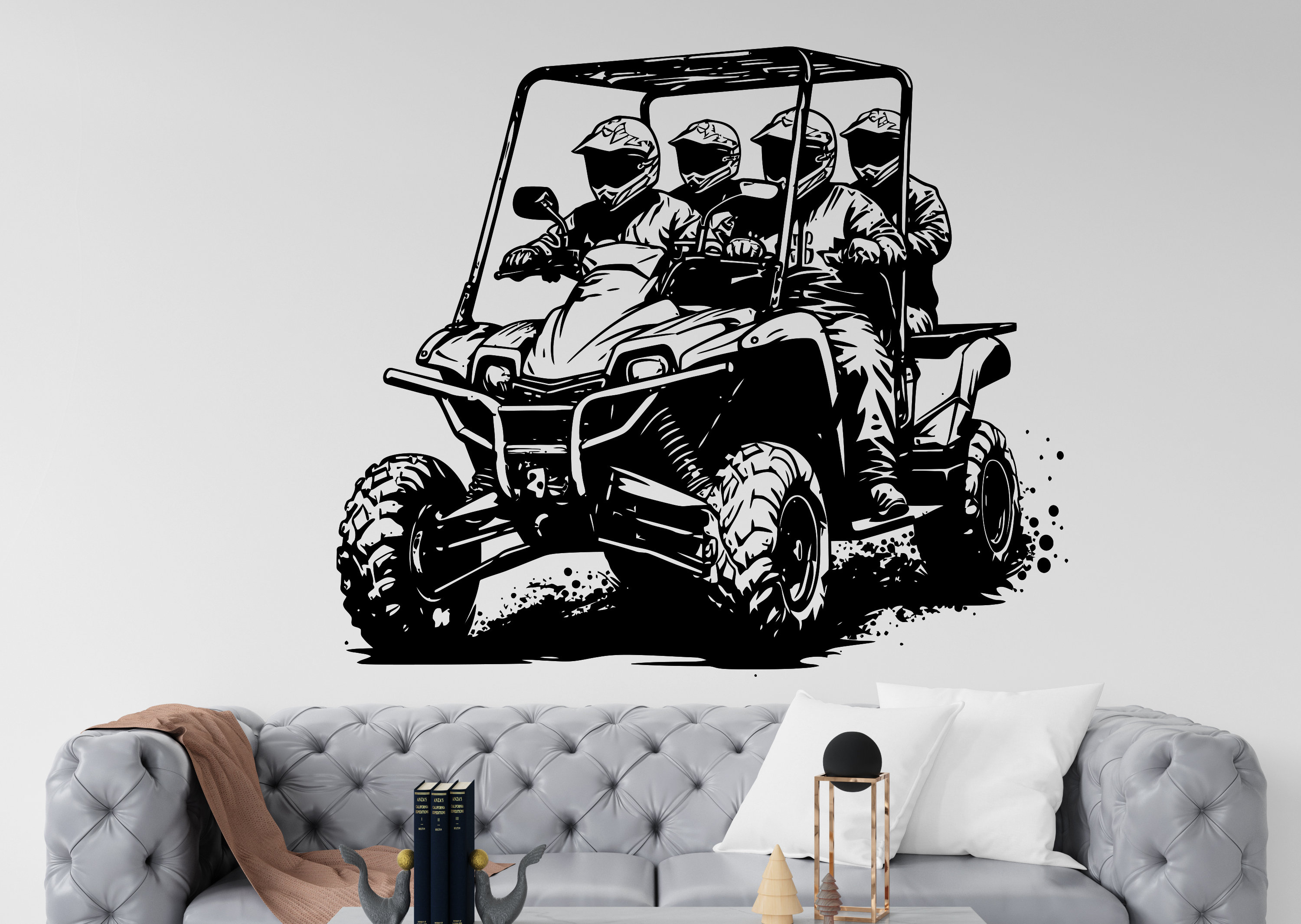 Williston Forge ATV Wall Decal, Quad Wall Decor 4X4 Wheeler Sticker ...