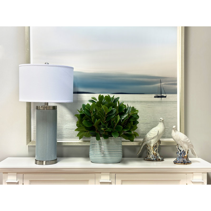 Primrue 20'' Faux Peperomia Bush Plant in Ceramic Pot | Wayfair