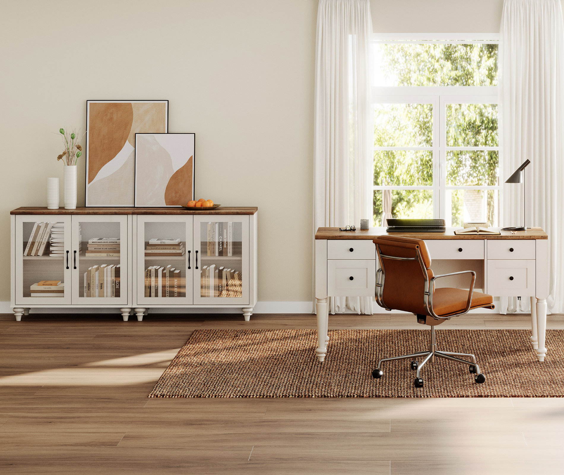 Alcott Hill® 2 - Piece Office Set, 56" Executive Desk & Set Of 2 ...