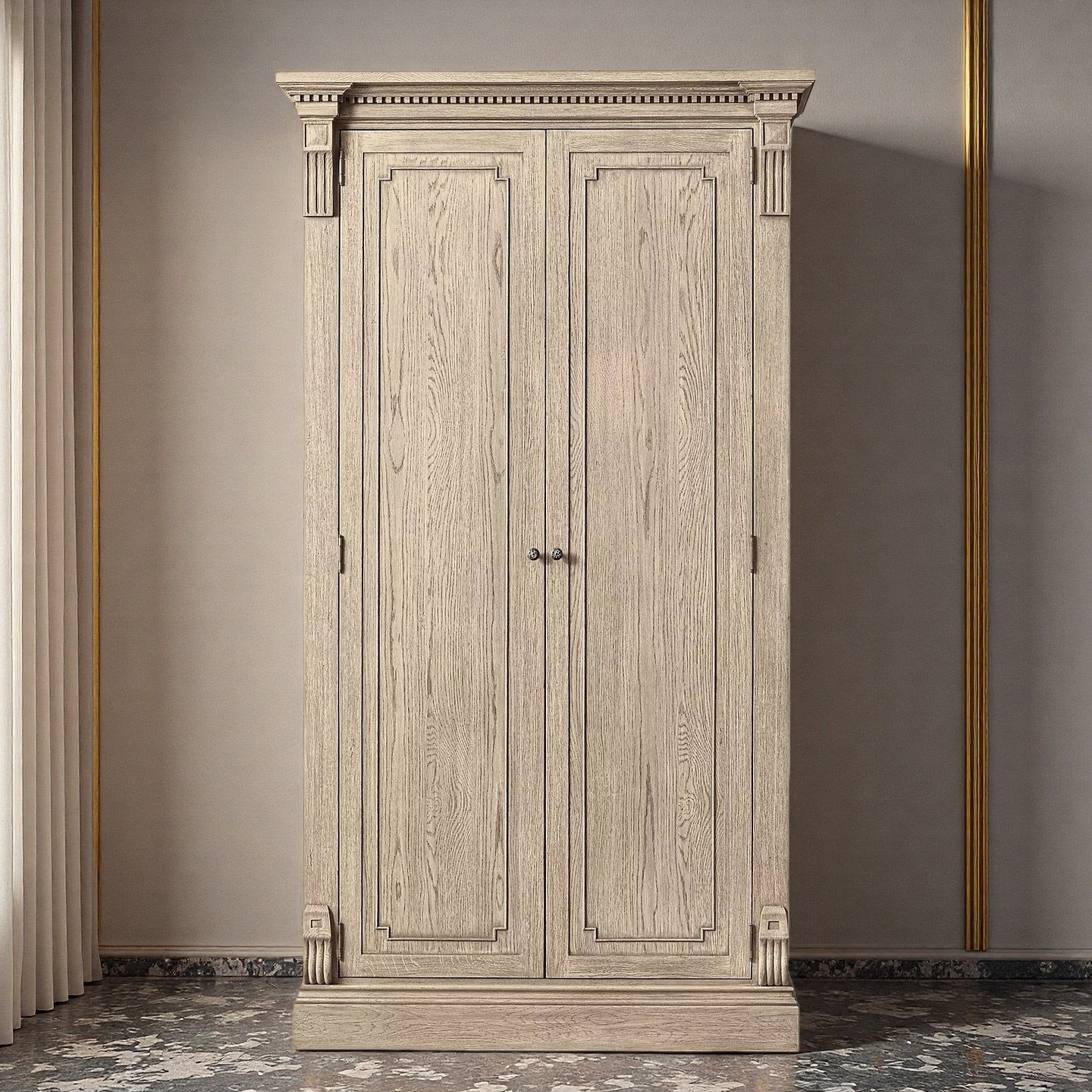 One Allium Way American Country Style Distressed Wardrobe - Wayfair Canada