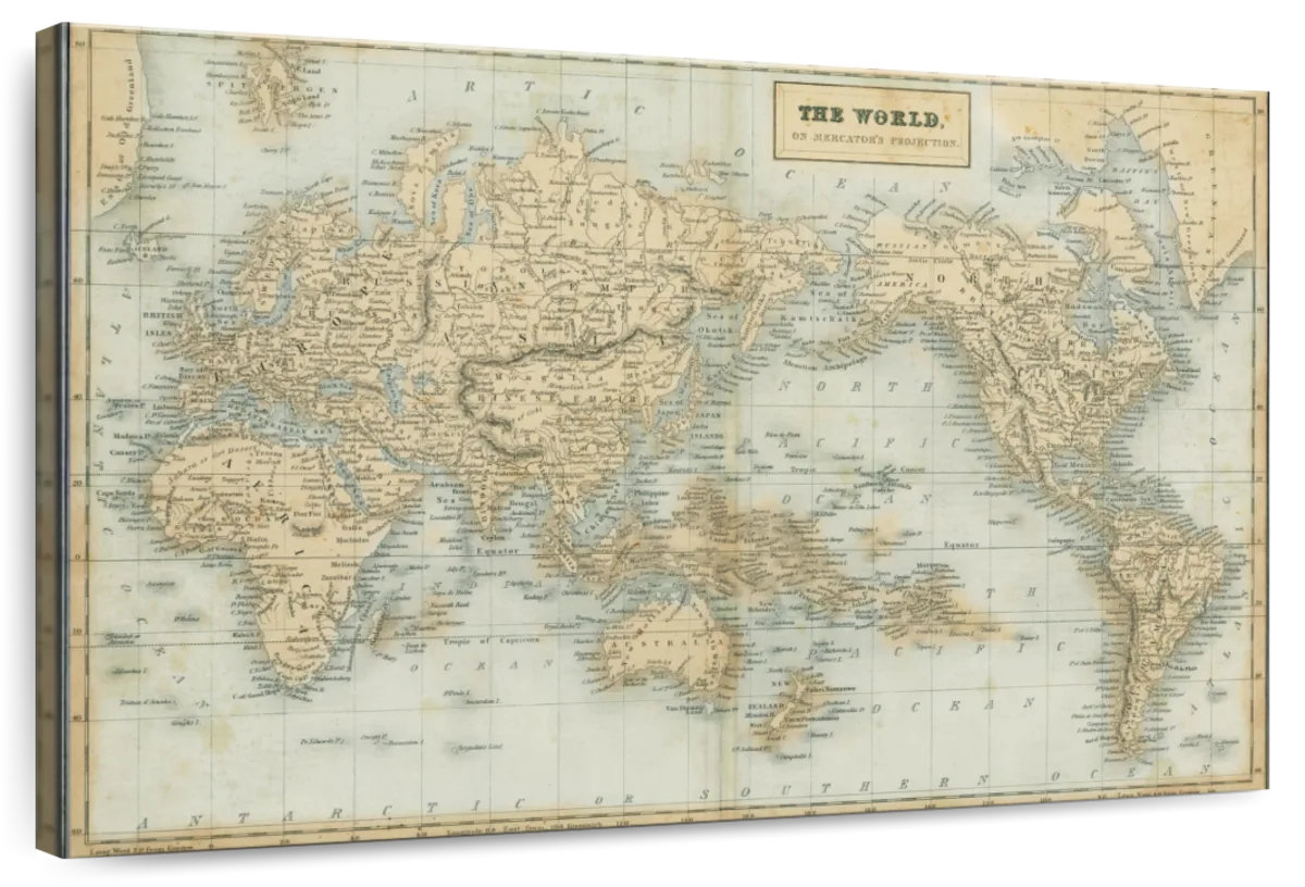 Breakwater Bay Aliaz The World Map Neutral | Wayfair