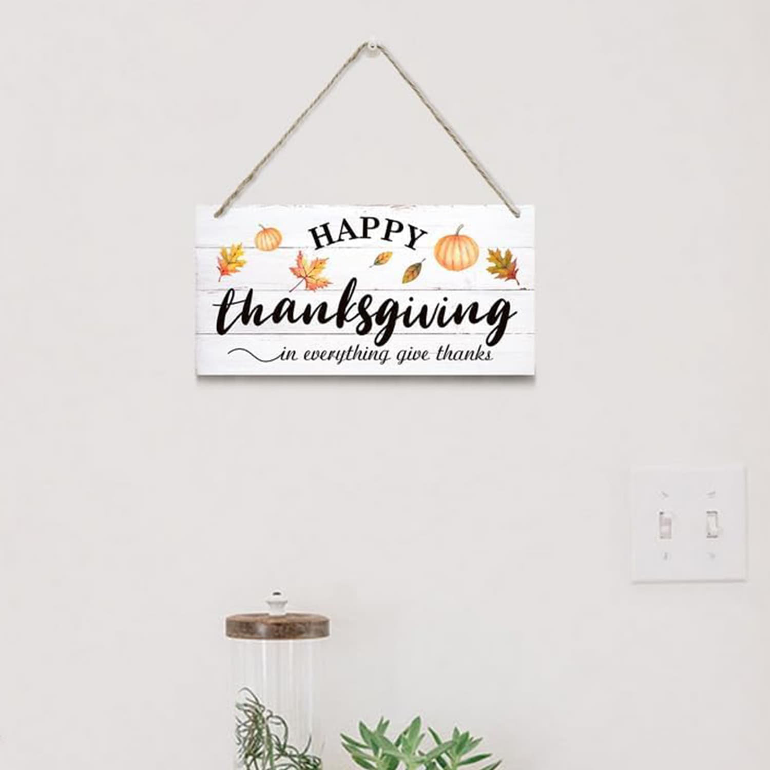 The Holiday Aisle® Fall decor, hanging wood sign home decor, wall Deco ...