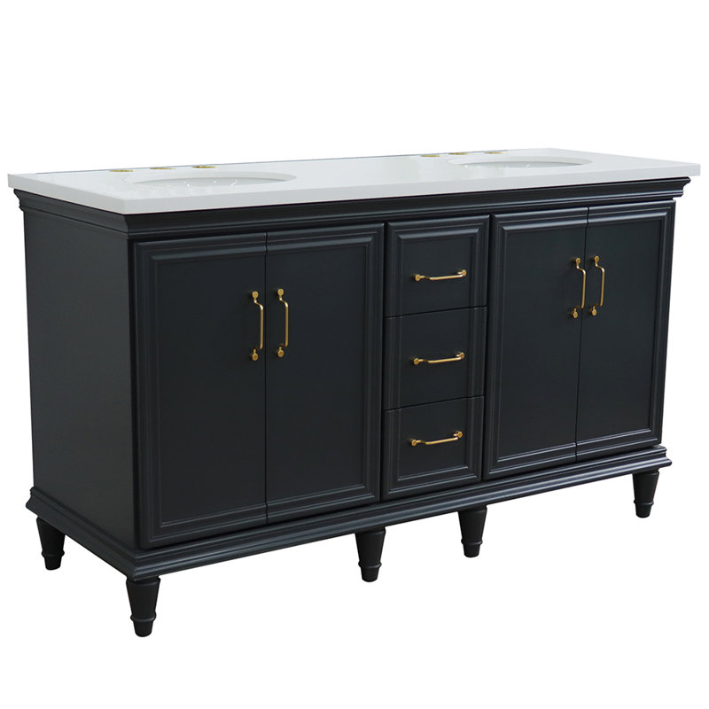 Breakwater Bay Seville 61'' Free Standing Double Bathroom Vanity with ...