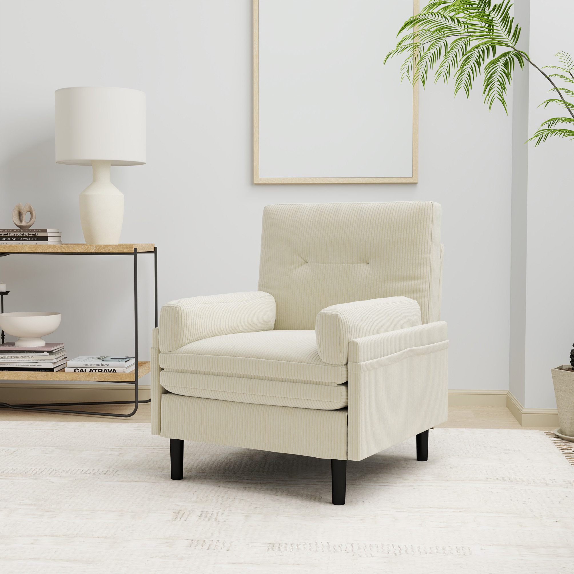 Mercer41 Velvet Convertible Armchair | Wayfair