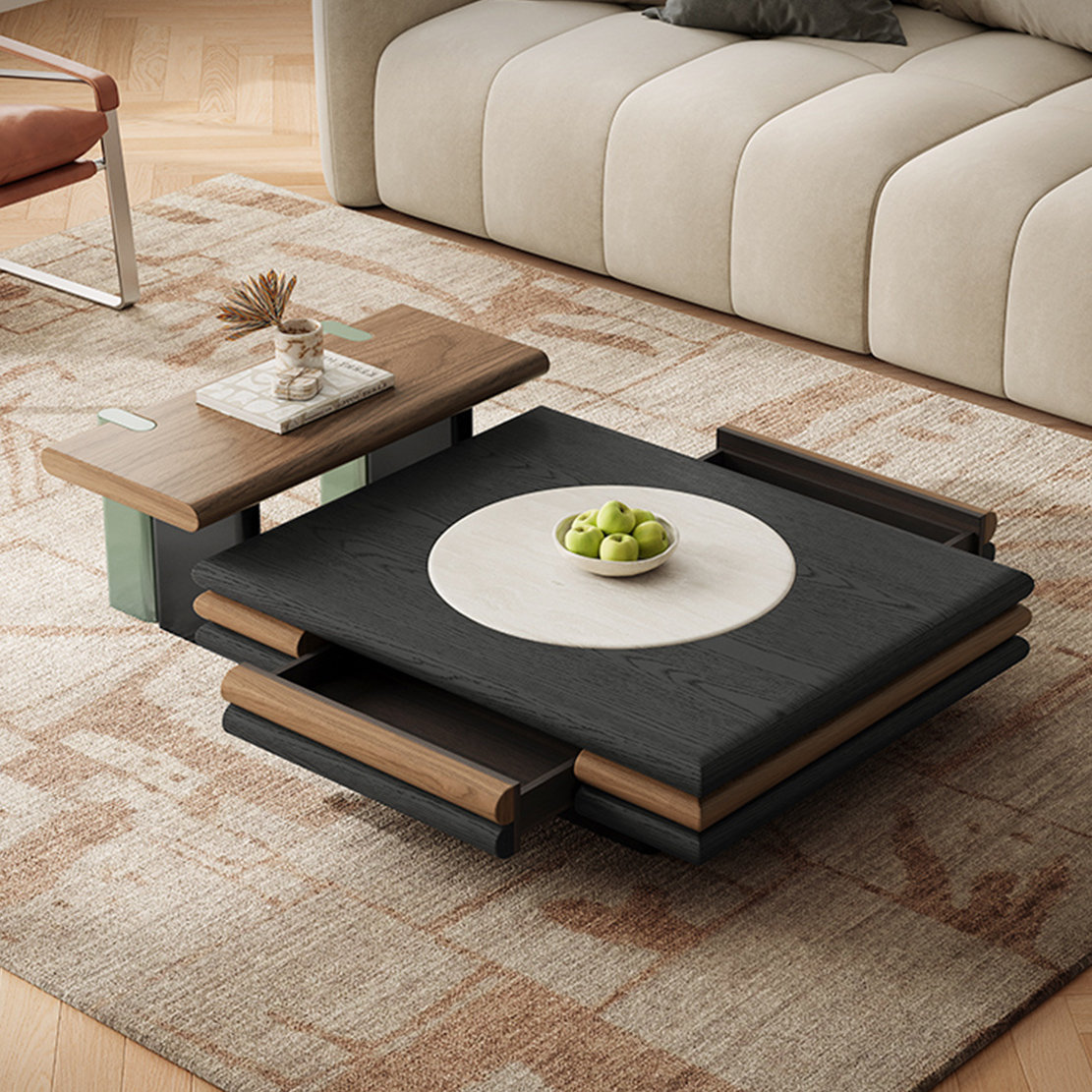 Orren Ellis Retro Wood Coffee Table Set | Wayfair