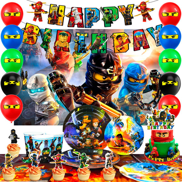 LUMCRAJEMS Ninjago Birthday Decorations,Ninjago Party Decorations ...