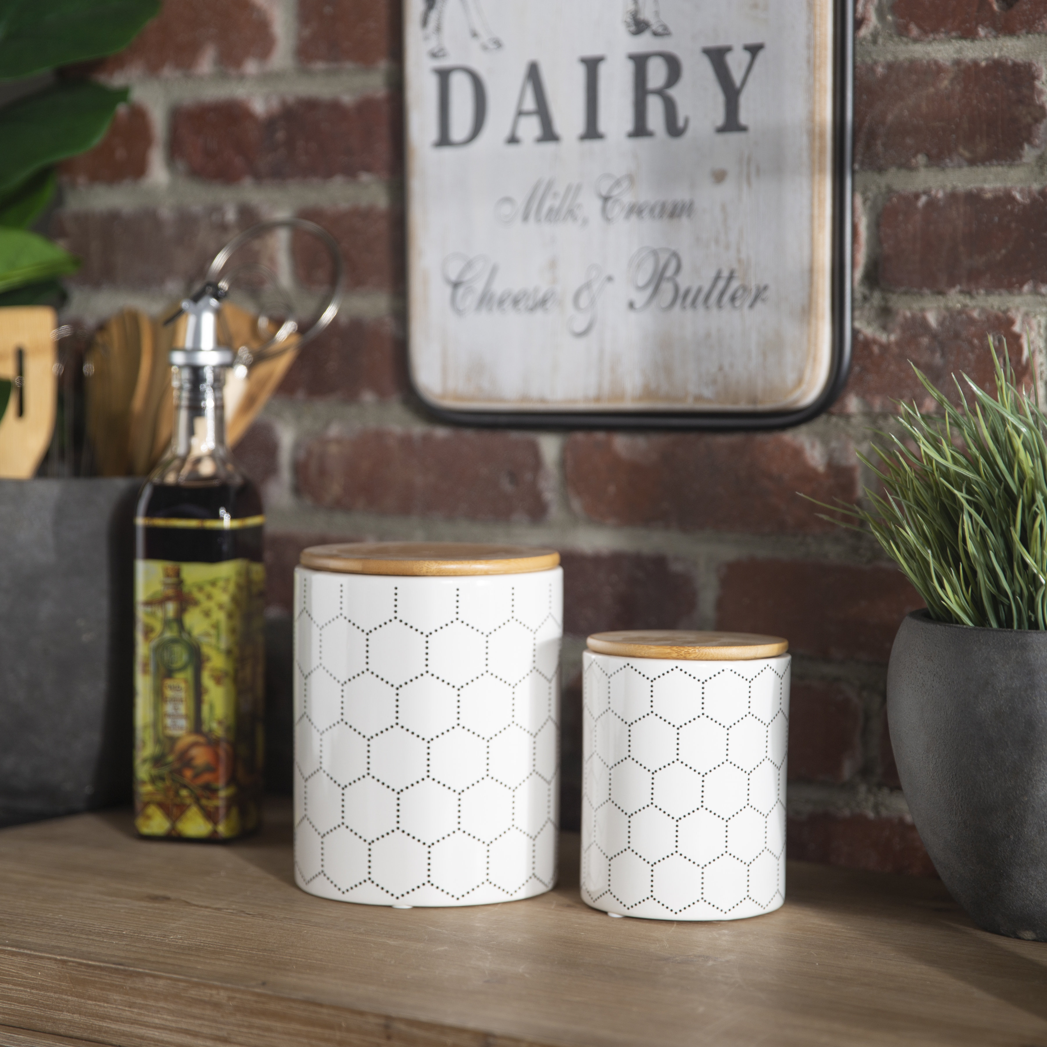 Brayden Studio® Cylinder 2 Piece Kitchen Canister Set & Reviews | Wayfair