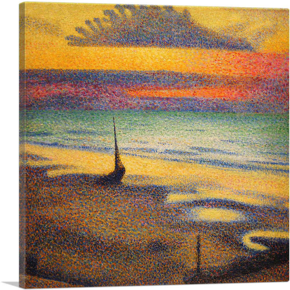 ARTCANVAS The Beach At Heist 1891 Canvas Art Print By Georges Lemmen ...
