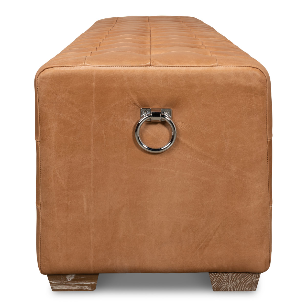 Sarreid Ltd Beam Genuine Leather Bench & Reviews | Perigold