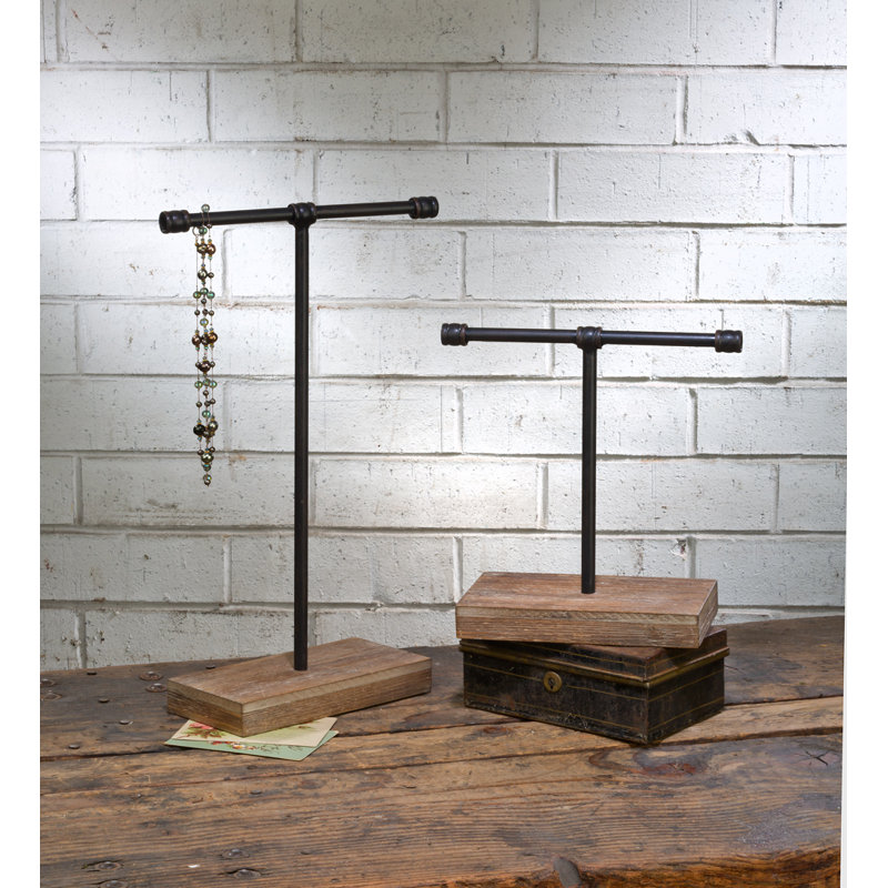 Charlton Home® Large Industrial T-Bar Jewelry Stand & Reviews | Wayfair