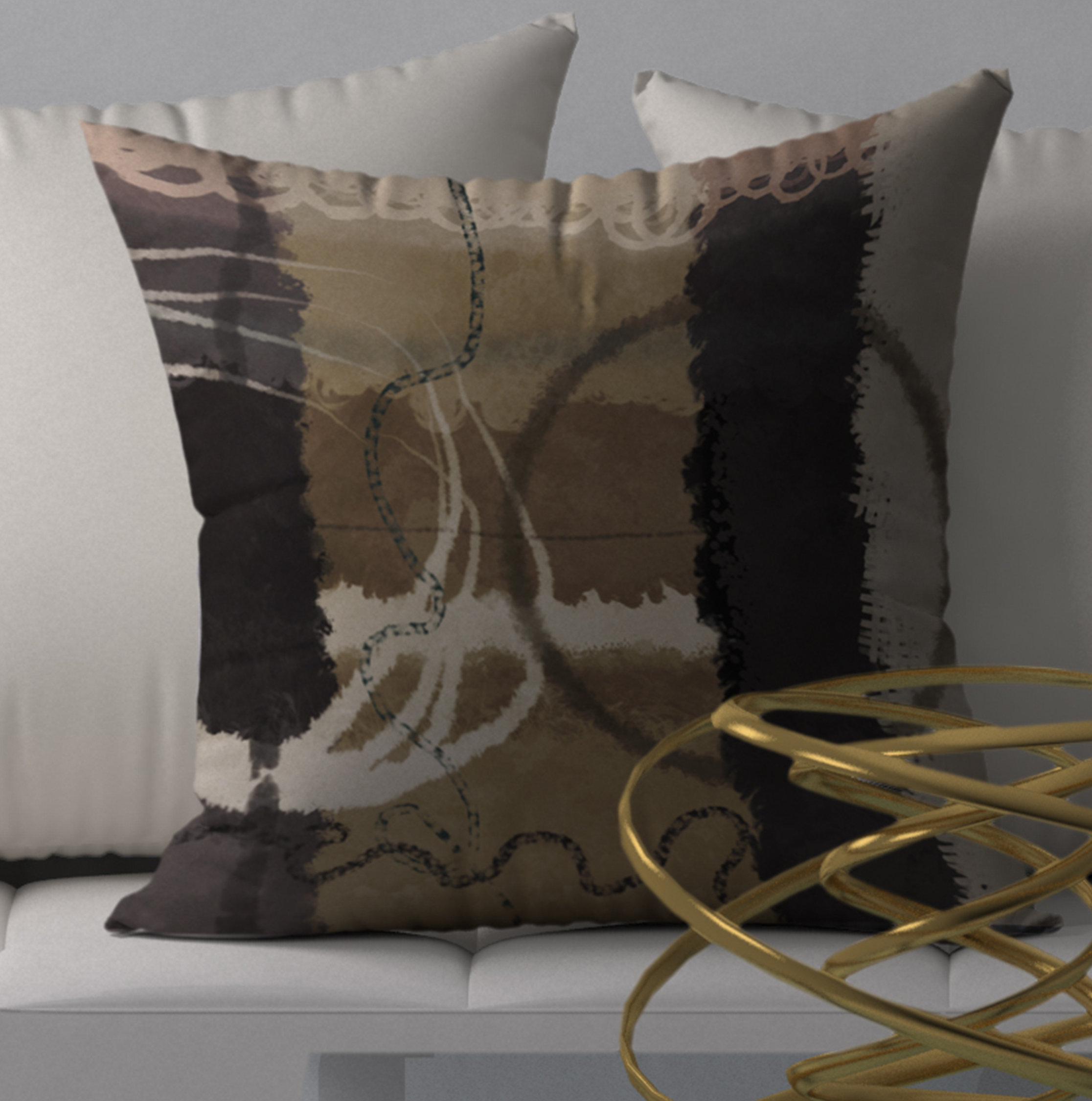 LeRoi Products Abstract Reversible Throw Pillow | Wayfair
