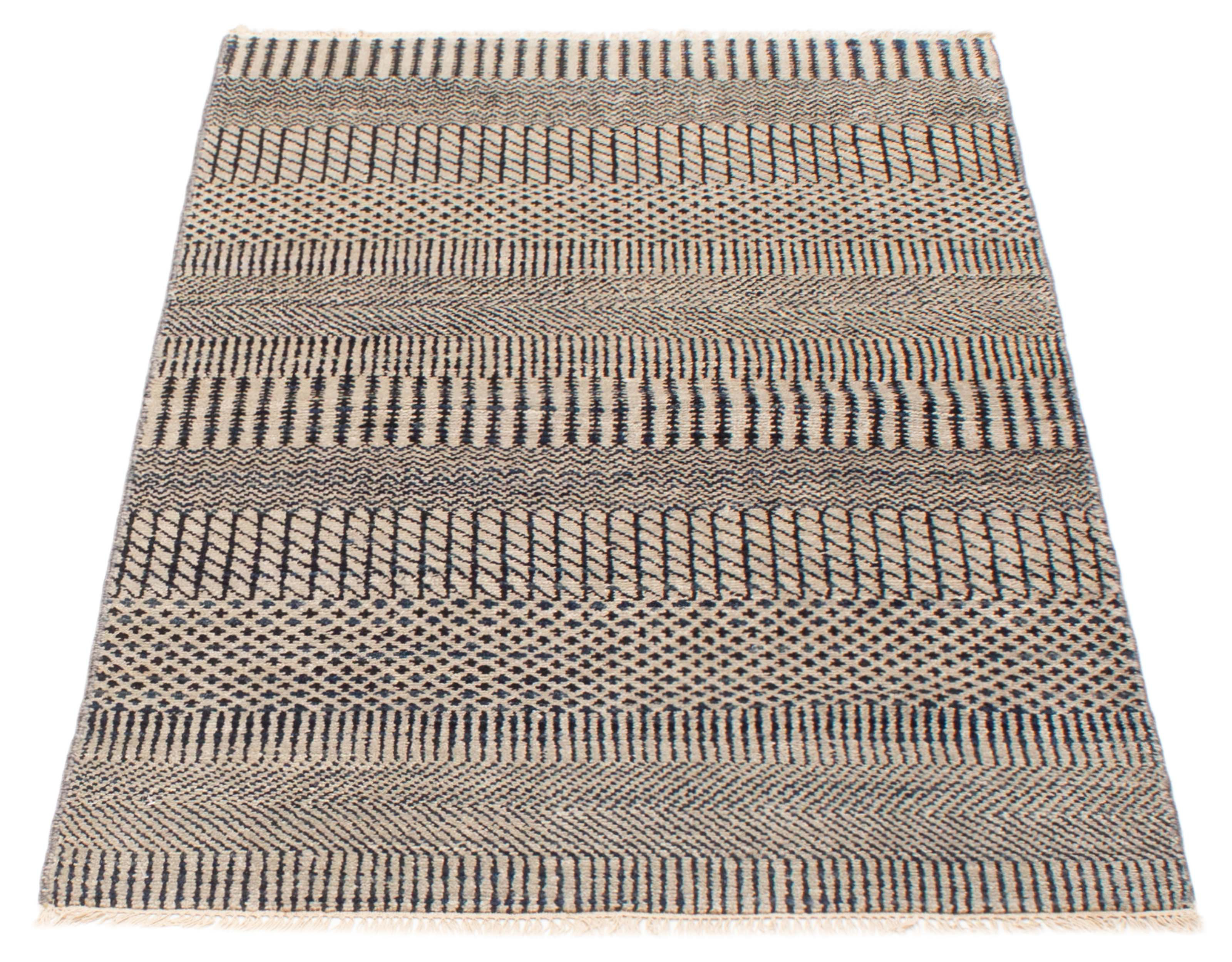 Hokku Designs One Of A Kind Silk Shadow Grey 3'11" x 6'3"Area Rug | Wayfair