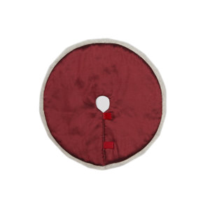Manor Luxe Snowing Christmas Tree Skirt with Faux Fur Trim, 20-inch ...