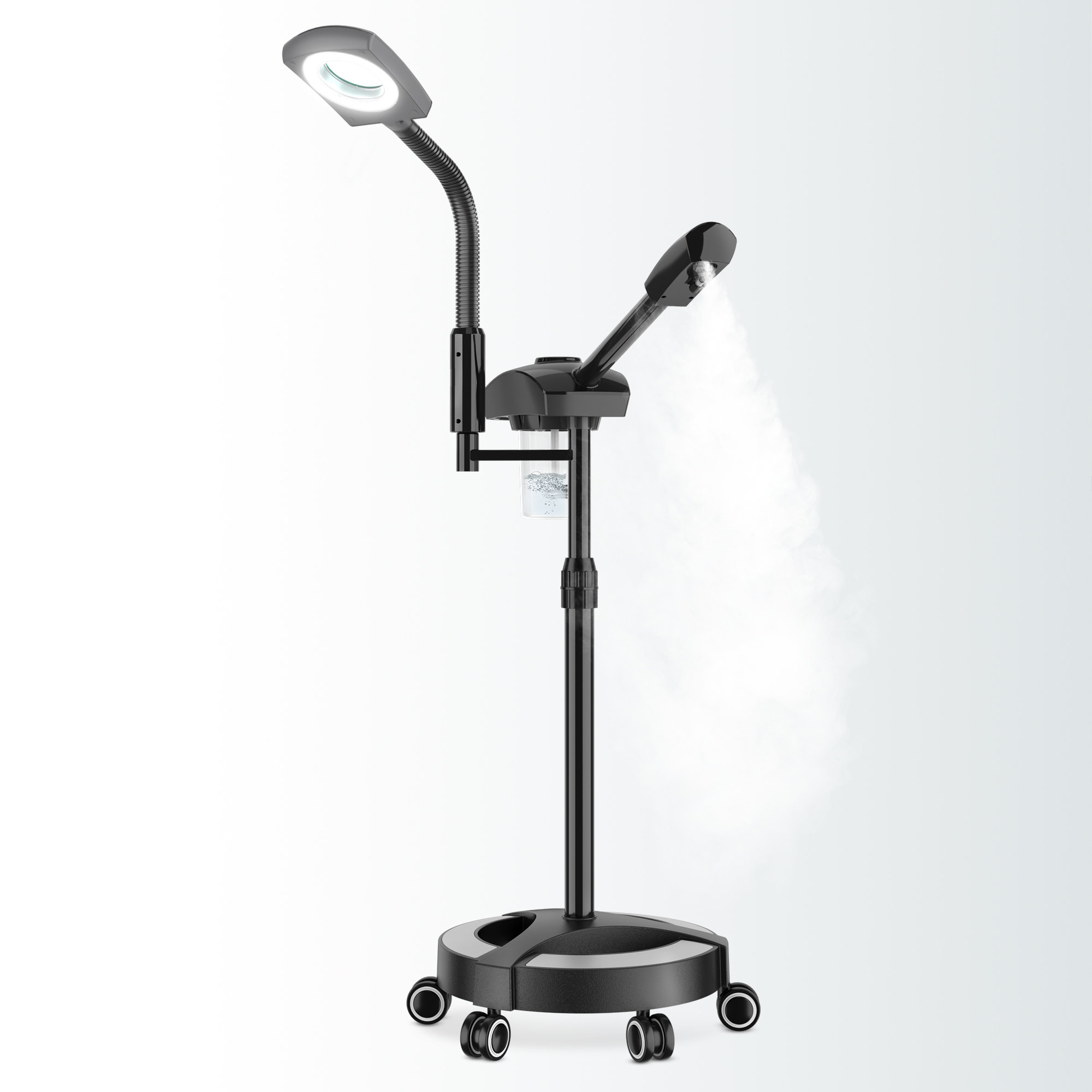 SalonDepot Ozone Facial Steamer With 5X Magnifying Lamp Face Steamer ...