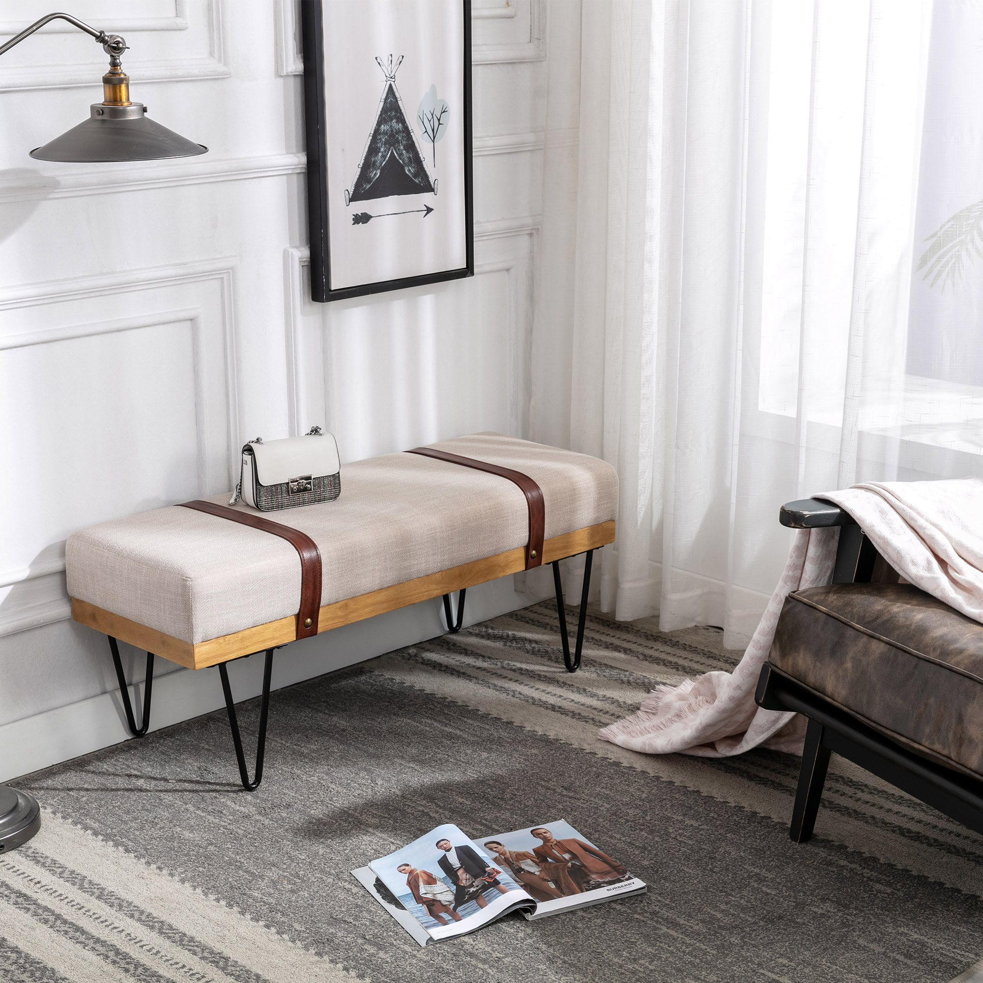 George Oliver Soft Cushion Upholstered Solid Wood Frame Rectangle Bed ...