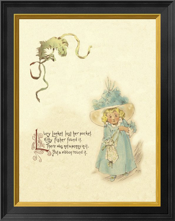 East Urban Home 'Nursery Rhymes: Lucy Locket' Framed Graphic Art Print ...