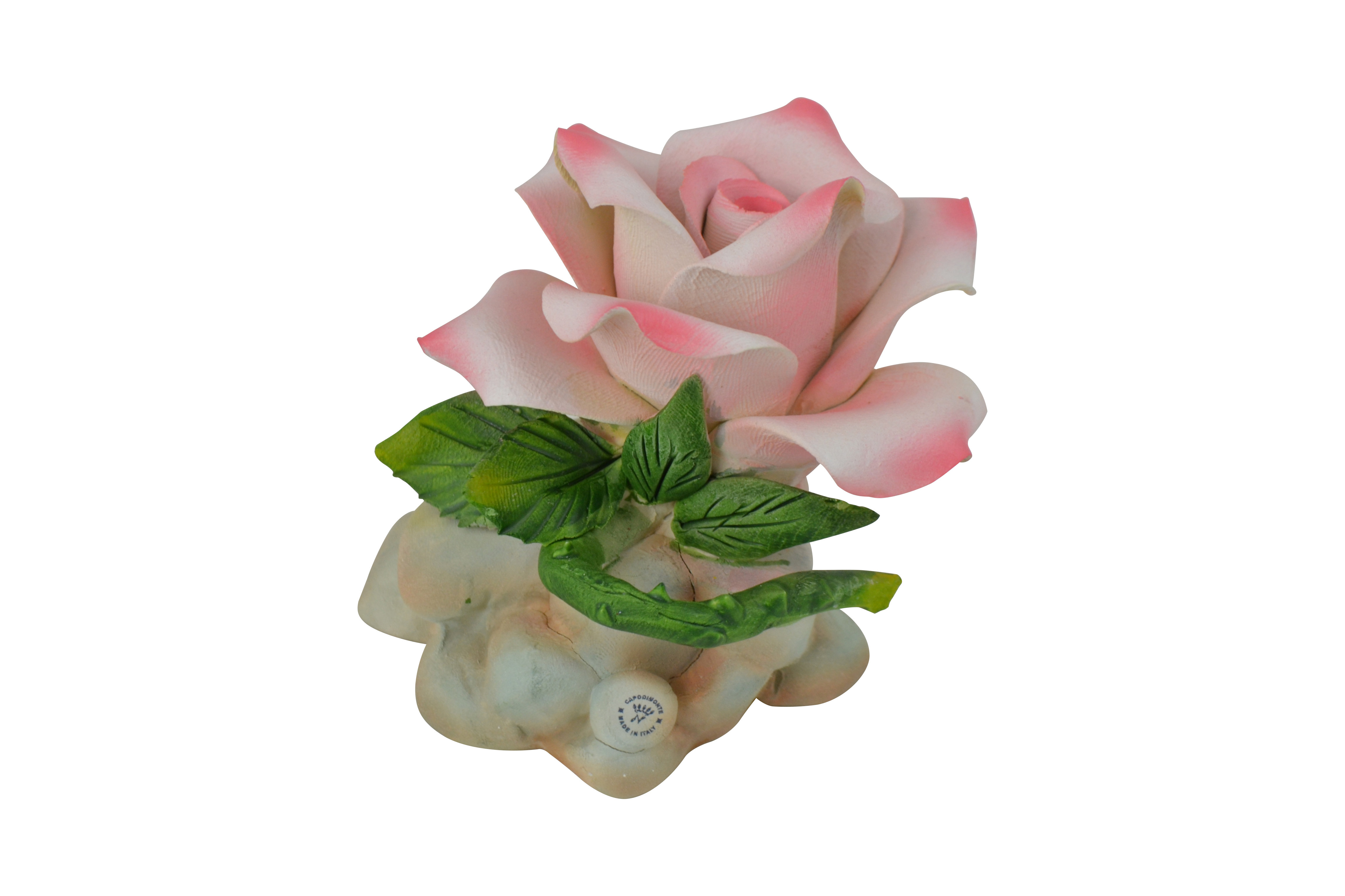 Three Star Im/Ex Inc. Decorative Rose Flower with Stem Capodimonte ...