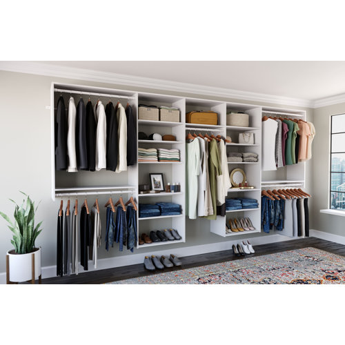 Dotted Line™ Laci 96'' - 144'' Closet System (Can Be Cut To Fit) | Wayfair