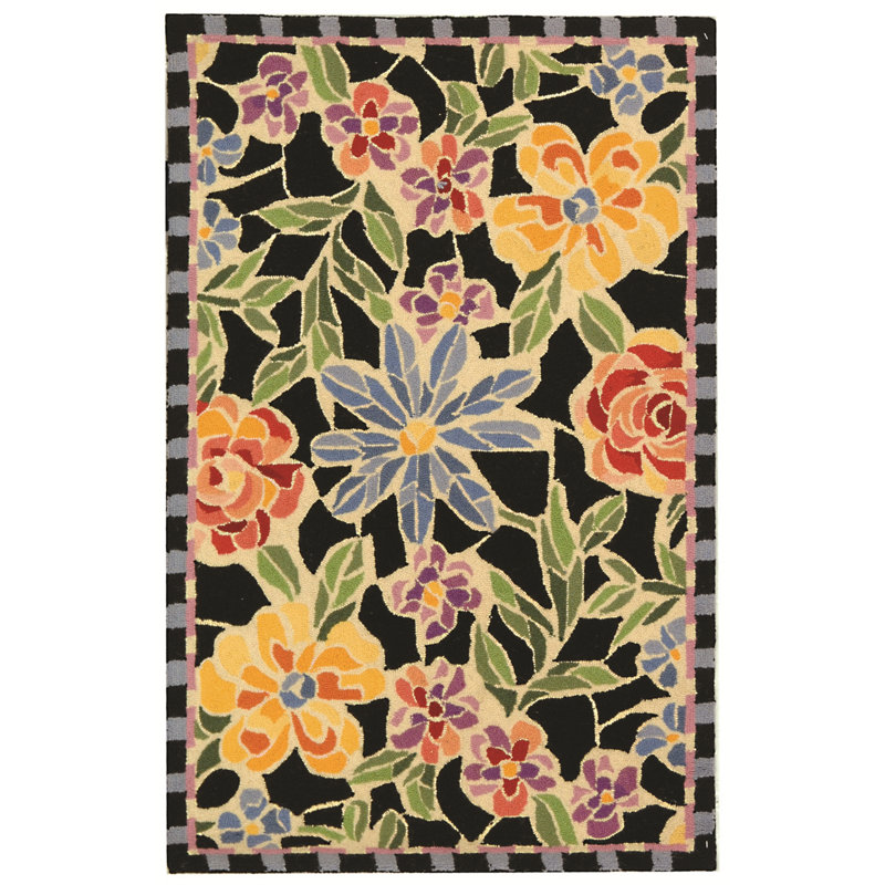 Safavieh Hand Hooked Wool Pile Floral Rug | Wayfair