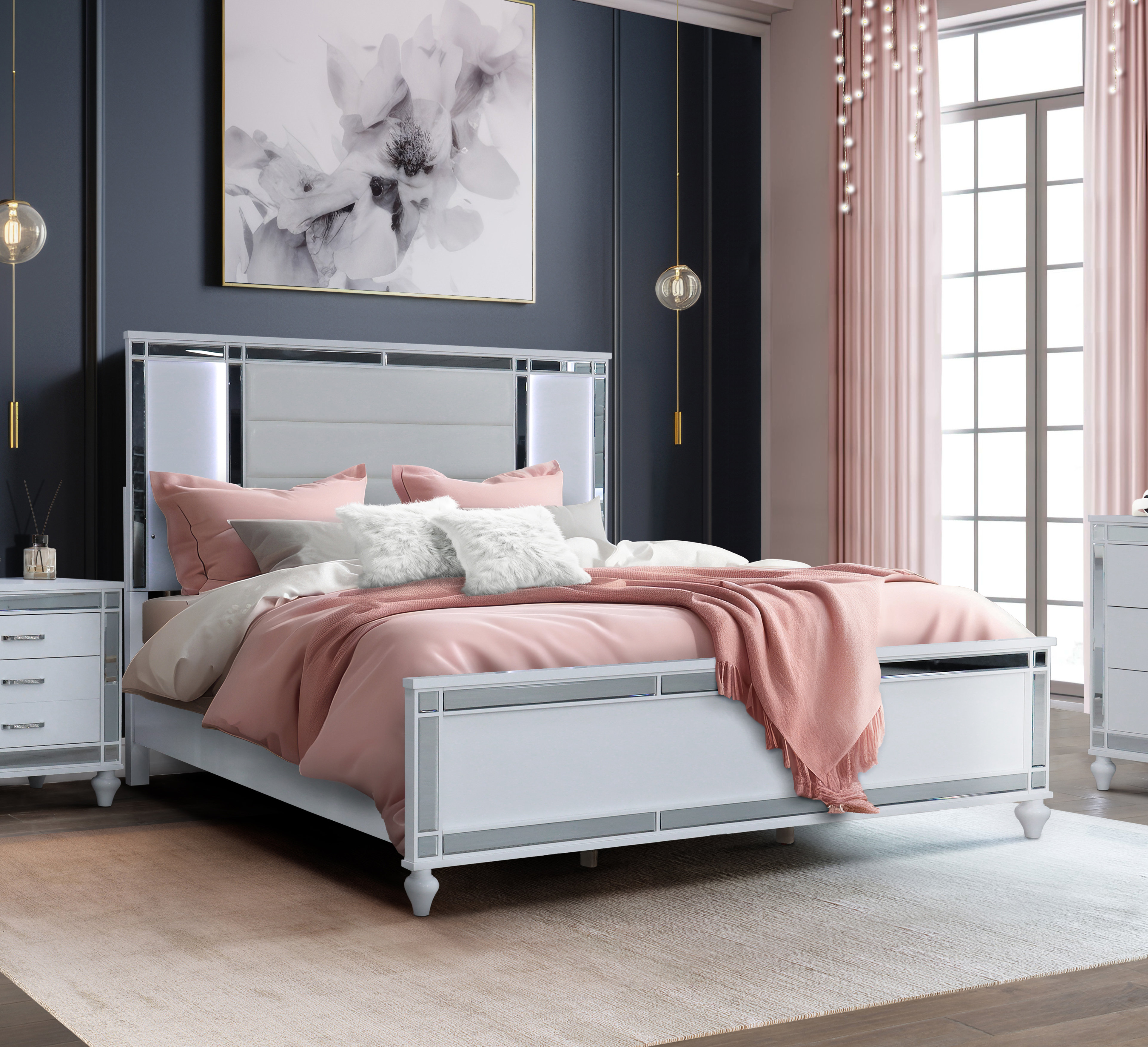 Bella Esprit Calypso Bed with LED Lighted Headboard | Wayfair