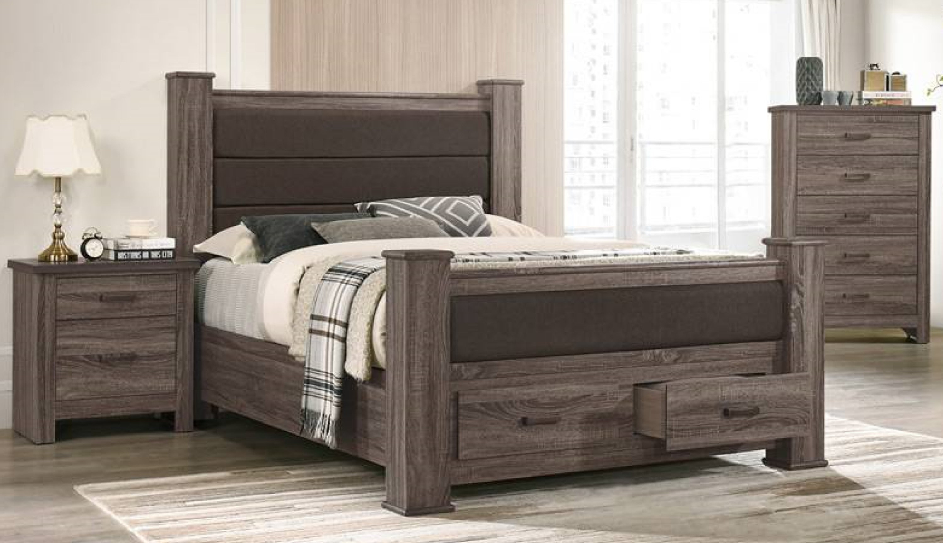 Loon Peak® Dedrea Upholstered Storage Bed 3 Piece Bedroom Set | Wayfair