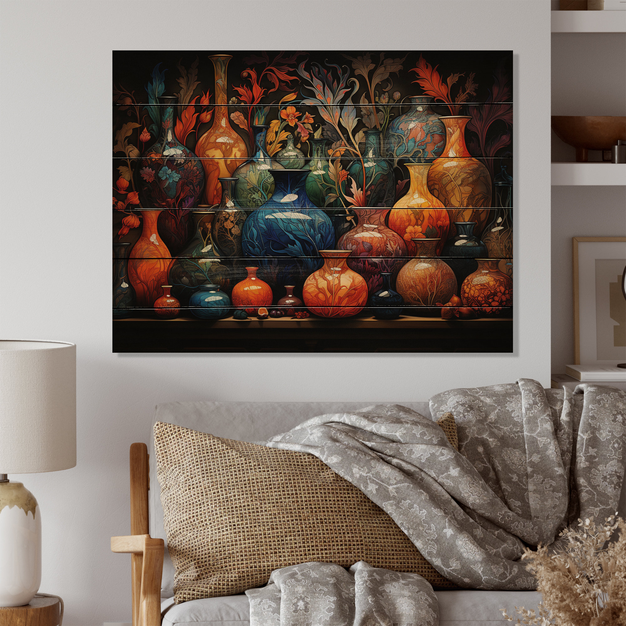 Red Barrel Studio® Islam Art Islamic Pottery I On Wood Print | Wayfair