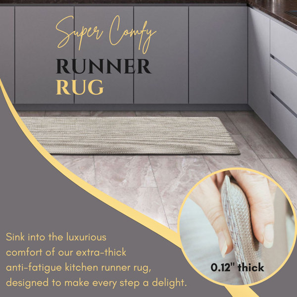 Evideco Ultra-Soft Anti Fatigue Kitchen Mat Kitchen Floor Runner, 20 ...